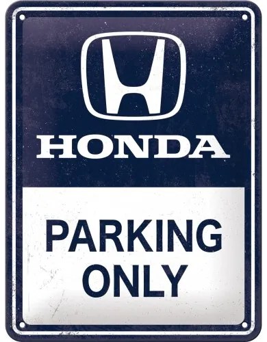 Plechová cedule Honda - Parking Only, (15 x 20 cm)