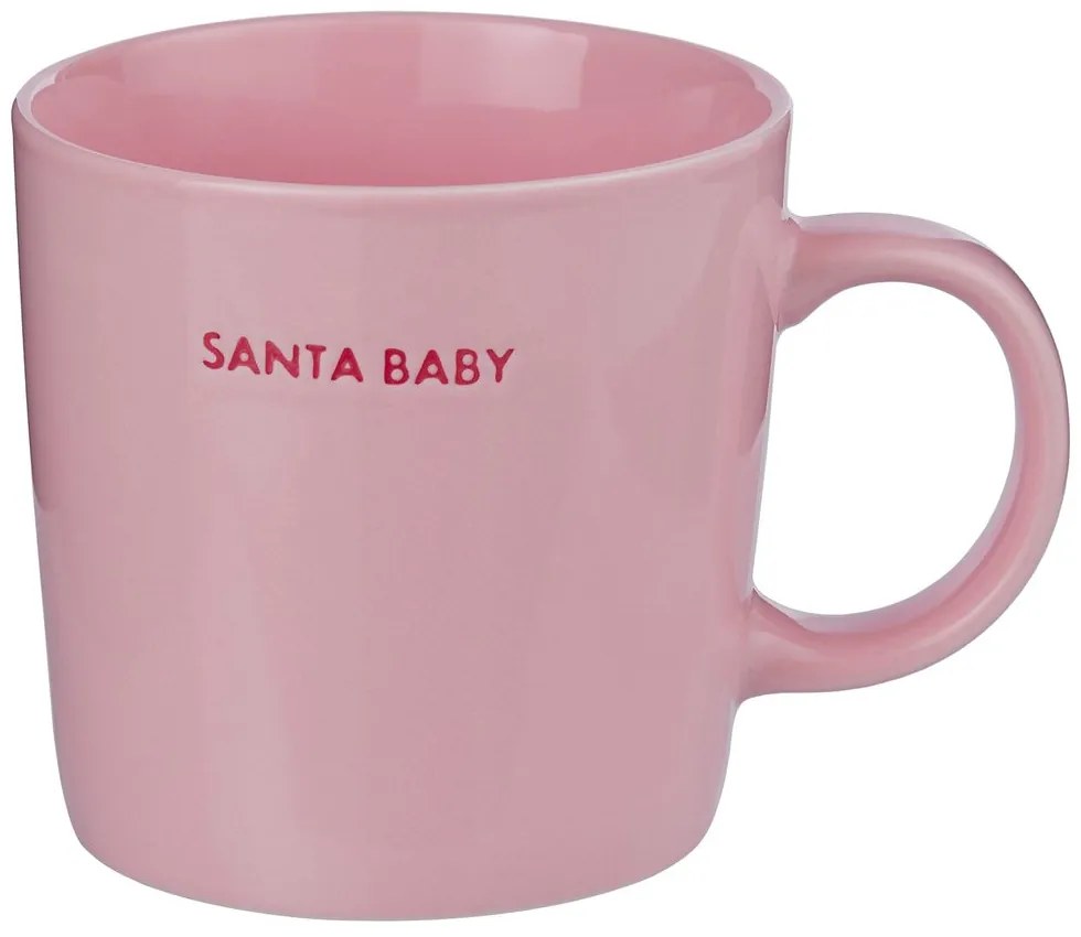 Butlers GOOD VIBES Hrnek "Santa Baby" 400 ml - růžová
