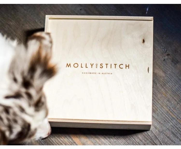 Molly and Stitch vodítko ,,Touch of Leather” hnědé se stříbrnými prvky (Molly and Stitch vodítko ,,Touch of Leather” hnědé se stříbrnými prvky)