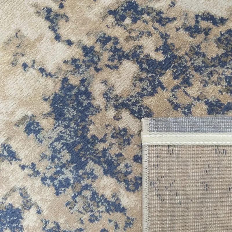 Nadčasový koberec s modrým detailem do obývacího pokoje Šířka: 200 cm | Délka: 290 cm