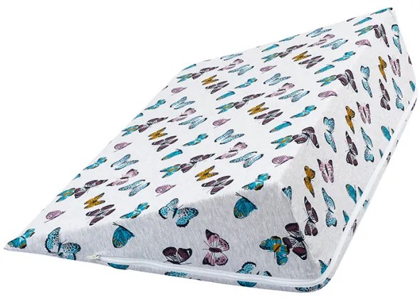 Bellatex POVLAK na klínový podhlavník 80x50x20 cm Motýlek Růžová,Modrá,Šedá