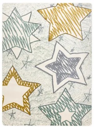 Koberec PETIT STARS hvězda - zelený