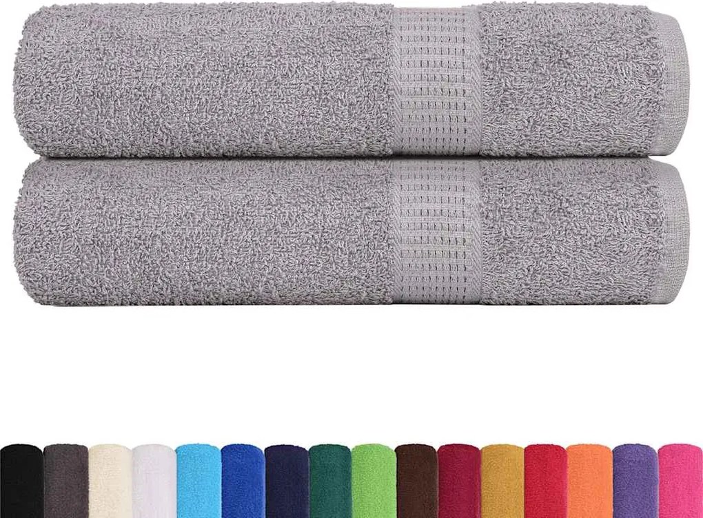 Ručníky FROGN 2 ks šedé 100x150 cm 360 g/m² 136836