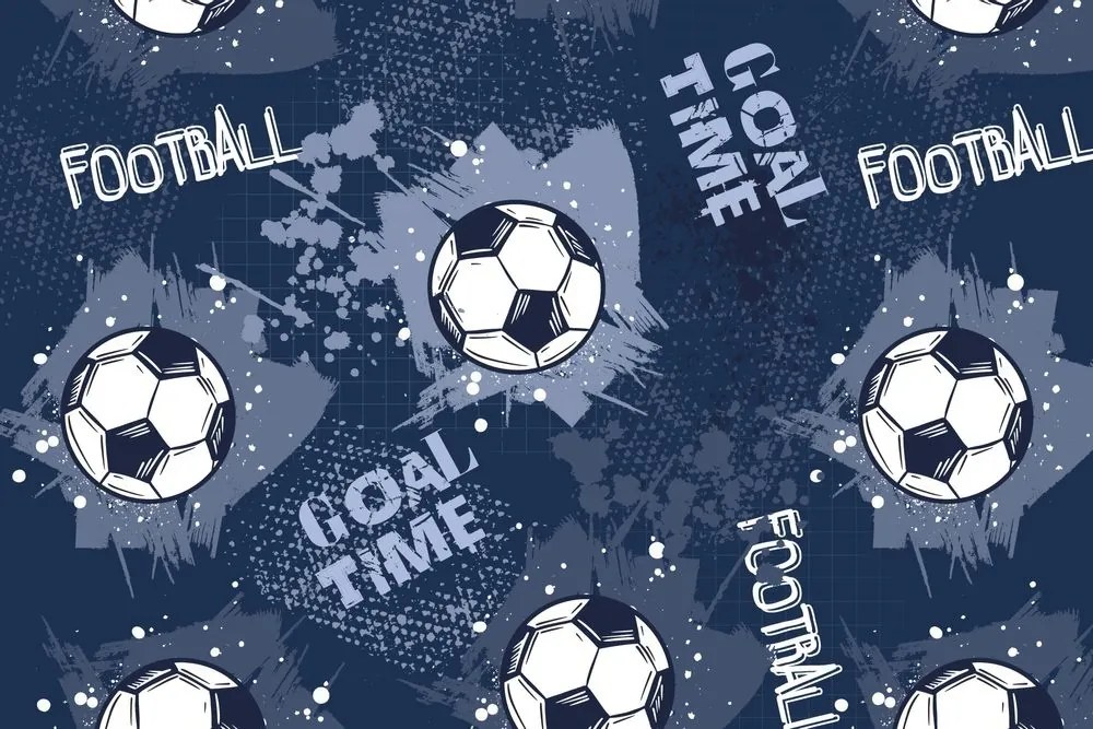 Samolepící tapeta fotbalový míč ve fialovém - 300x200 cm
