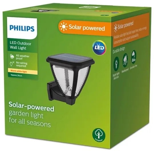 Philips - LED Solární nástěnné svítidlo VAPORA LED/1,5W/3,7V 1500 mAh IP44
