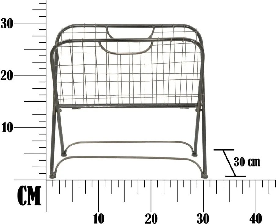 Stojan na časopisy z kovu Mauro Ferretti Phoenix, 34 x 30 cm