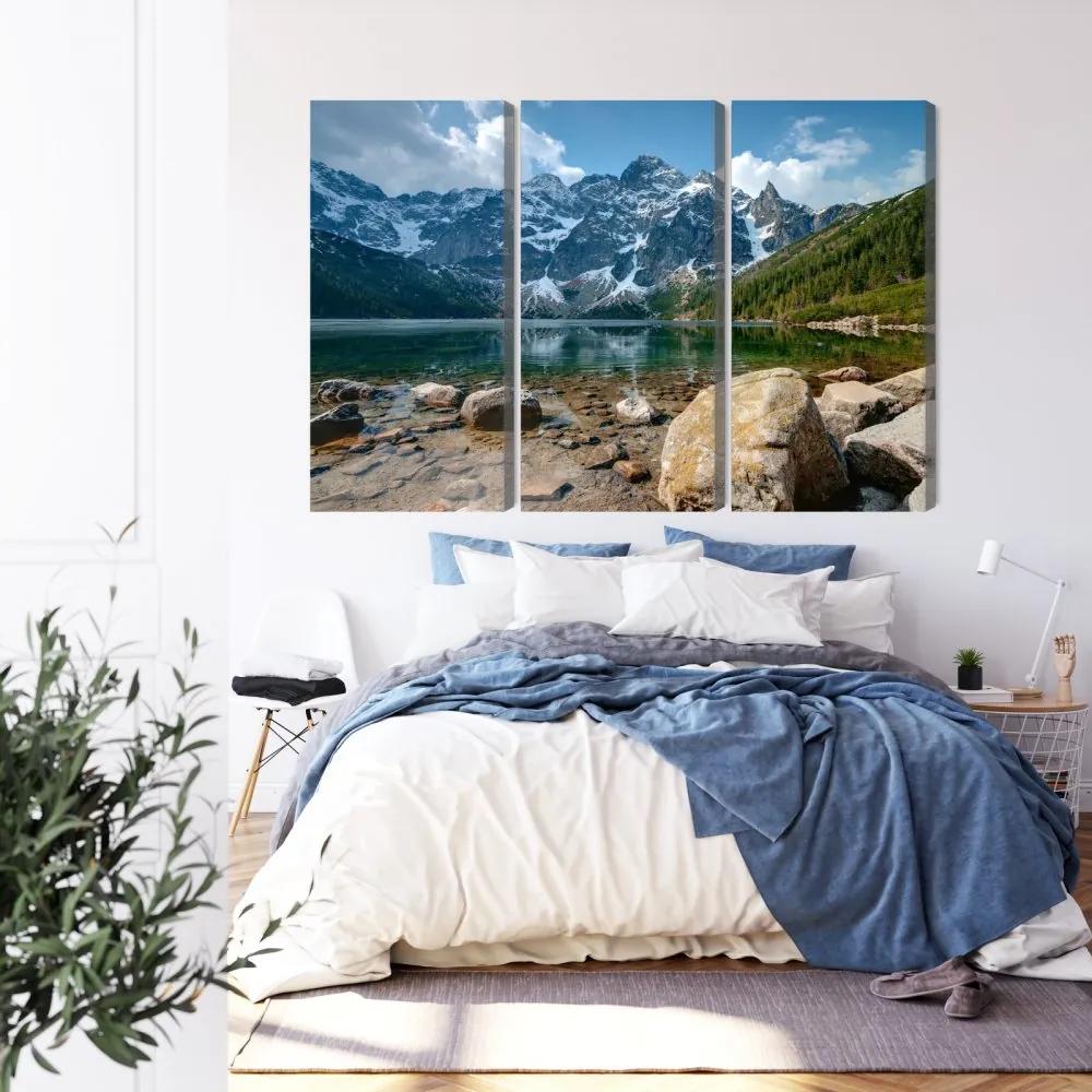 Vícedílný obraz Morskie Oko V Tatrách 3D Nedostatek Nedostatek Plátno Canvas 150x100
