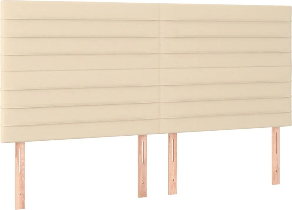 Box spring postel s matrací krémová 160x200 cm textil 3128618