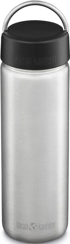 Láhev na pití klean kanteen wide w/wide loop cap, brushed stainless, 800 ml