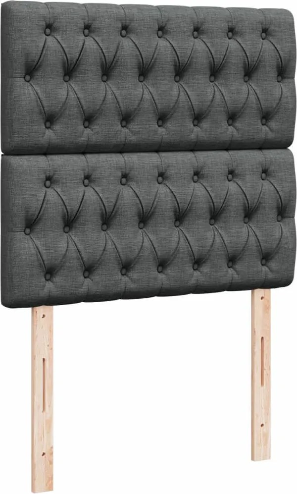 Box spring postel s matrací tmavě šedá 80 x 200 cm textil 3291503