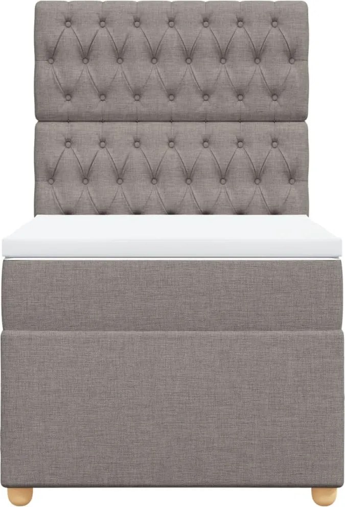 Box spring postel s matrací taupe 80x200 cm textil 3293418