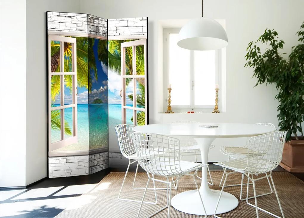 3D Paraván okno na moře Velikost (šířka x výška): 135x172 cm