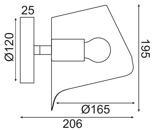 ACA DECOR Nástěnné svítidlo MONET max. 60W/E27/230V/IP20, černé