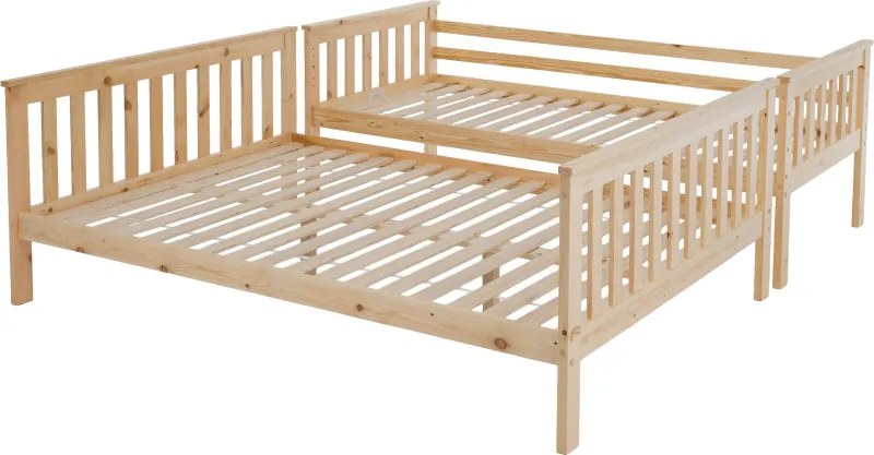 Patrová rozložitelná postel 90/140x200, přírodní, LUINI Kondela 0000235839
