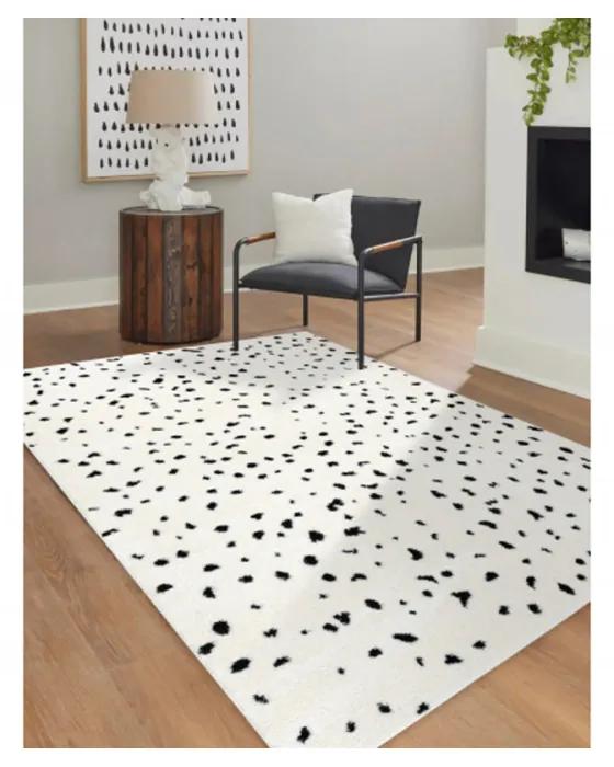 Kusový koberec Catal krémovočerný 200x290cm