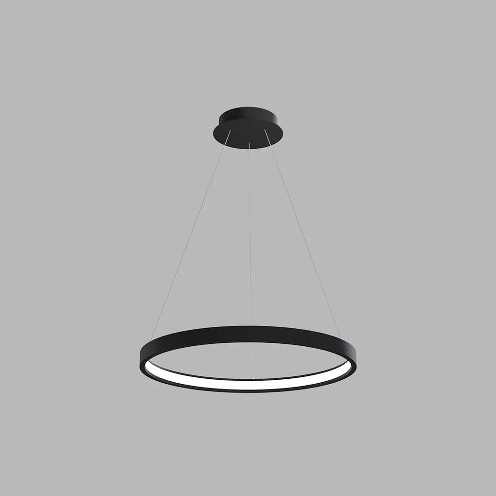 Minimalistické závěsné kružnicové svítidlo Ciro  Minimalistické závěsné kružnicové svítidlo Ciro Barva: Černá, Průměr: 600 mm, Stmívání: Stmívatelné…