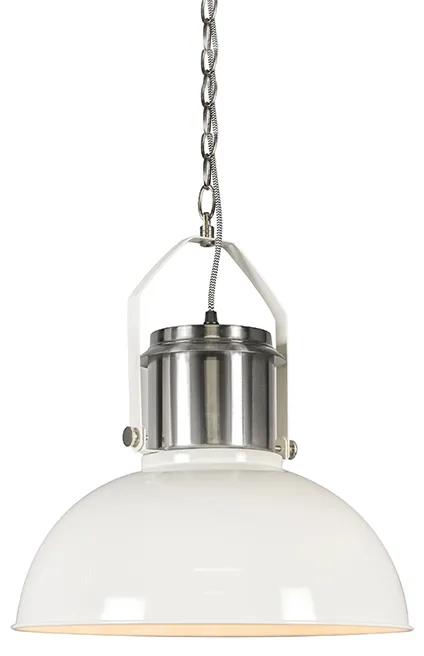 Průmyslová závěsná lampa bílá - Industrial 37