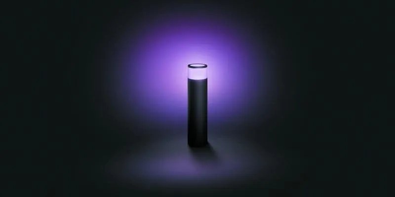PH 17437/30/P7 Hue LED White and Color Ambiance Venkovní sloupkové svítidlo Philips Calla 17437/30/P7 černé 40cm 2200K-6500K RGB extension kit - PHILIPS HUE (915005731801)