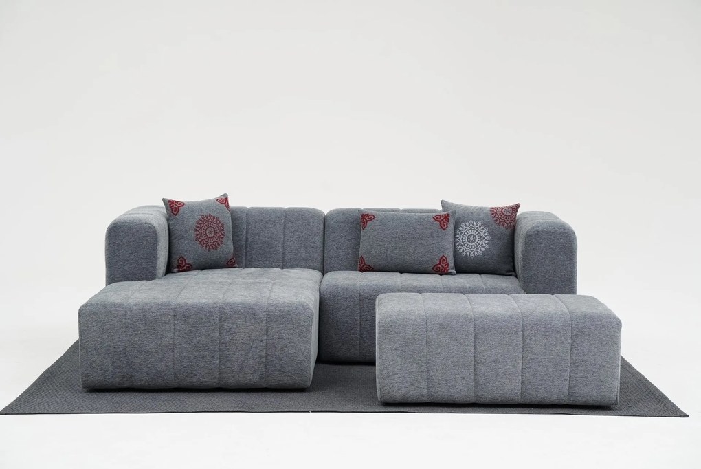 Hanah Home Rohová pohovka BEYZA MINI levá šedá