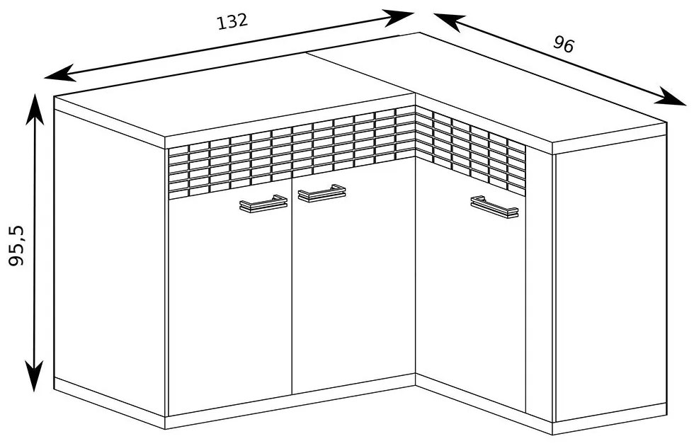 Obývací stěna Natural - sestava D - dub ribbeck