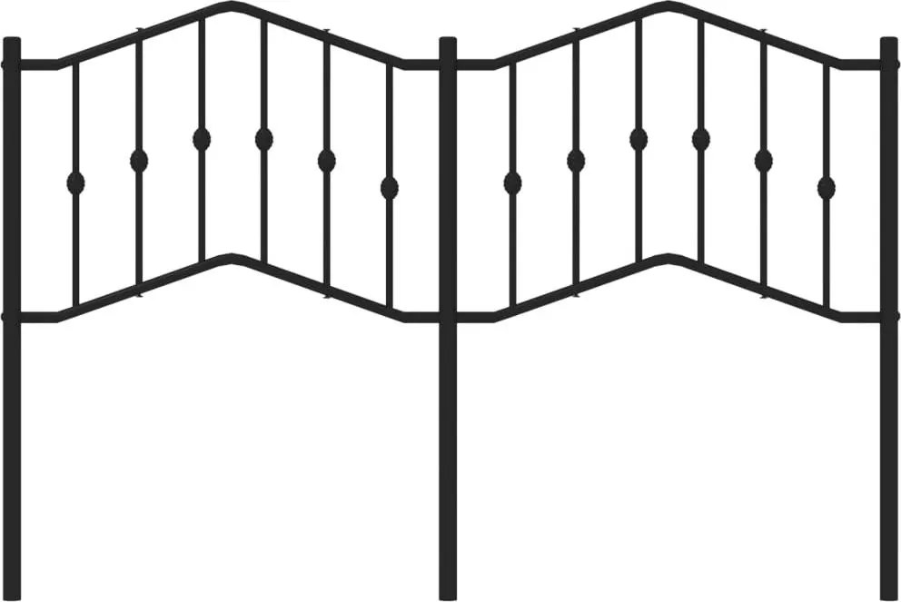 vidaXL Kovové náhradní čelo postele 140 cm [373871] Barva: Černá