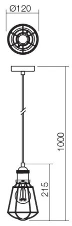 Redo 01-1301 - Lustr na lanku THARU 1xE27/42W/230V