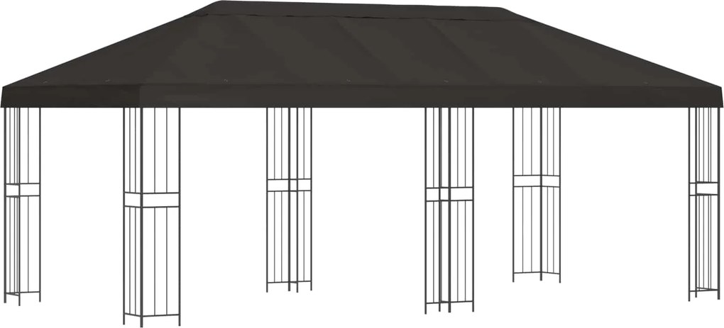 Zahradní altán 6 x 3 m Antracitová Polyester a ocel 190 gsm 3375984
