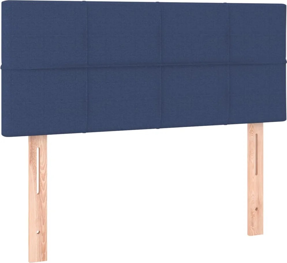 Box spring postel s matrací a LED modrá 90x190 cm textil 3133683