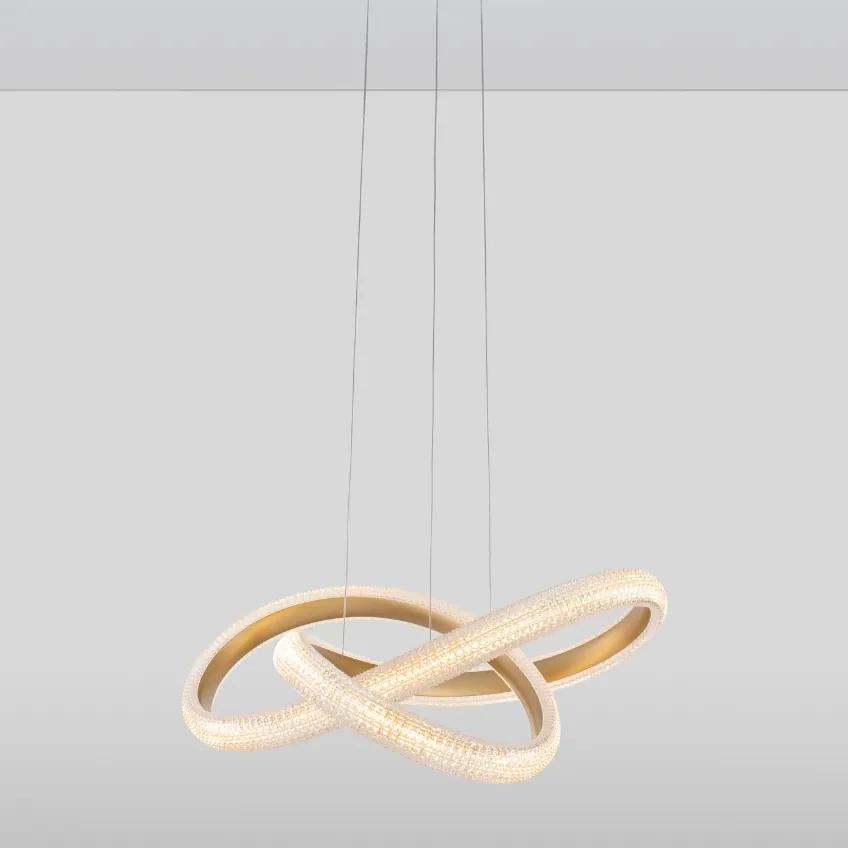 Zlaté závěsné LED světlo Nova Luce Medora 52,5 cm