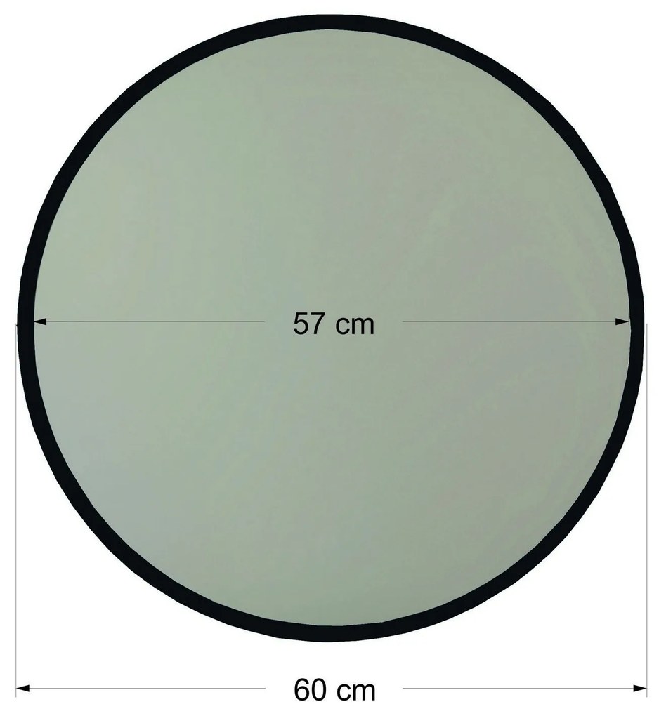 Kulaté nástěnné zrcadlo Ayna 60 cm černé