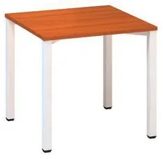 Alfa Office  Konferenční stůl Alfa 420 s bílým podnožím, 80 x 80 x 74,2 cm, rovné provedení, dezén třešeň