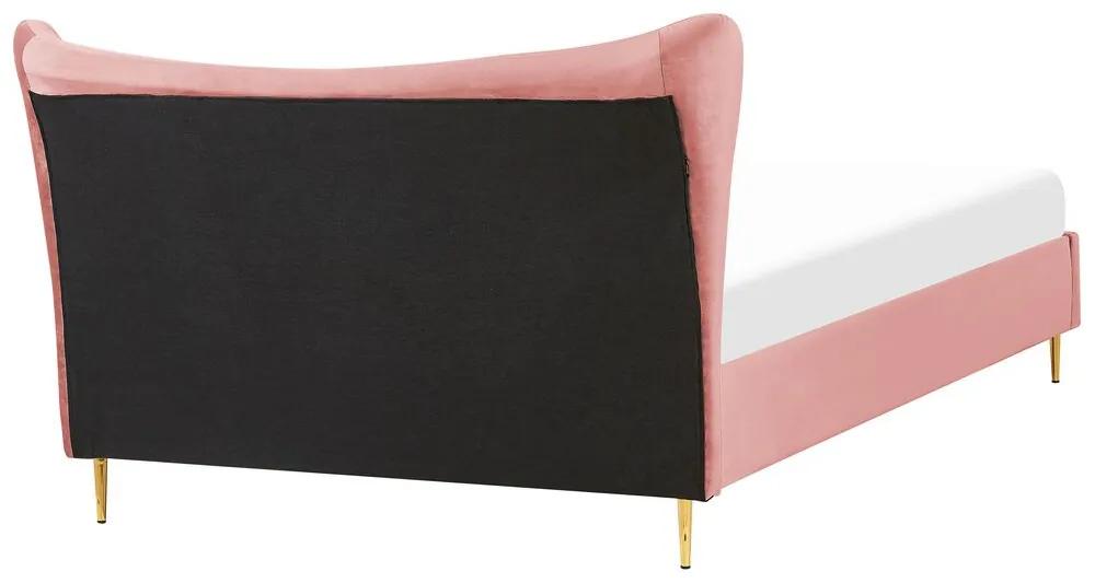 Manželská postel 160 cm Chaza (růžová). 1080192