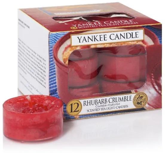 Yankee Candle – čajové svíčky Rhubarb Crumble, 12 ks