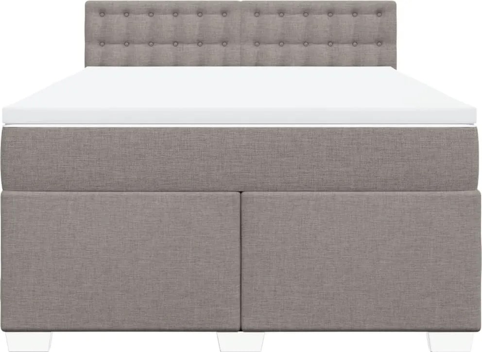 Box spring postel s matrací taupe 140x200 cm textil 3288229