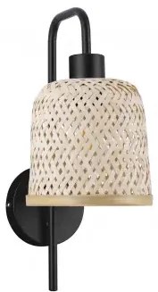 LED přírodní-černé nástěnné svítidlo Intra