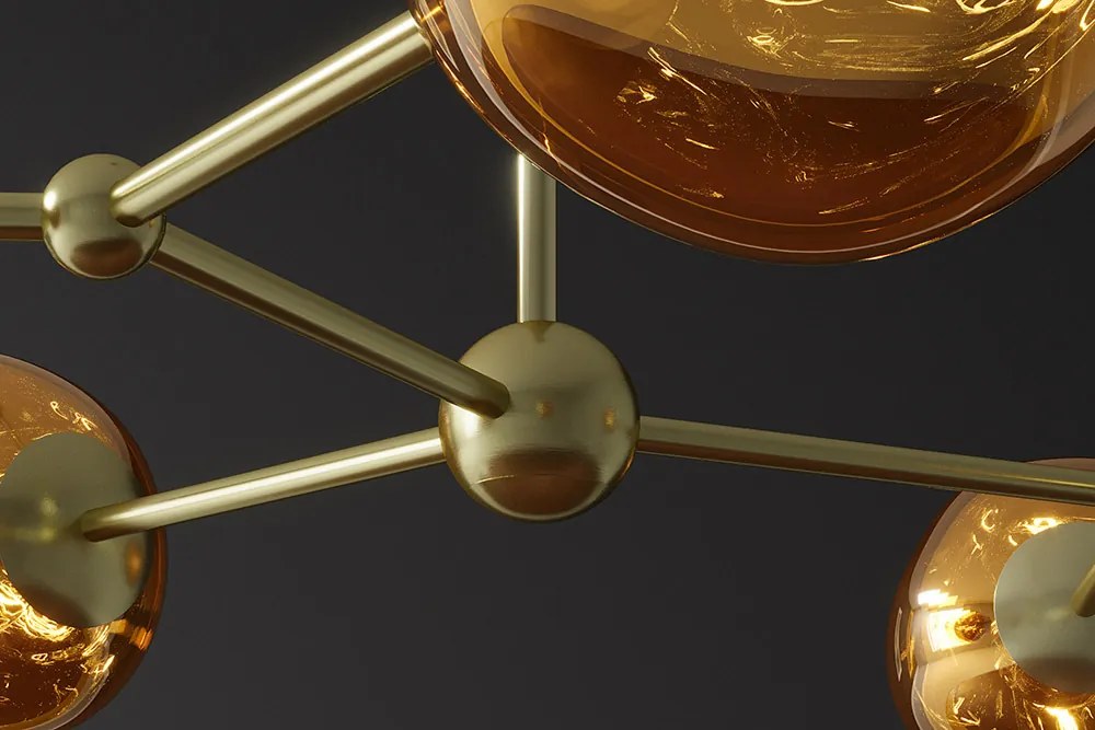 Designové závěsné svítidlo Hanzila 97 cm zlaté - skladem