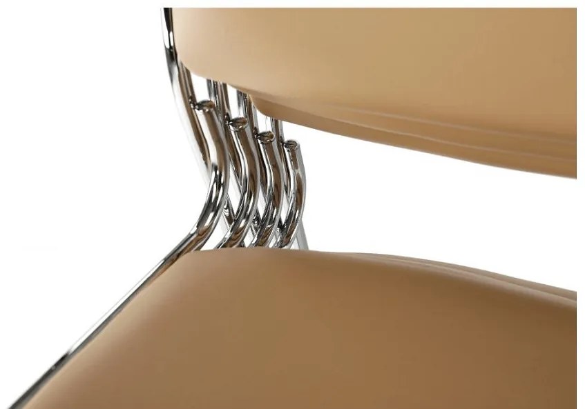 Tempo Kondela Konferenční židle BULUT stohovatelná, hnědá ekokůže