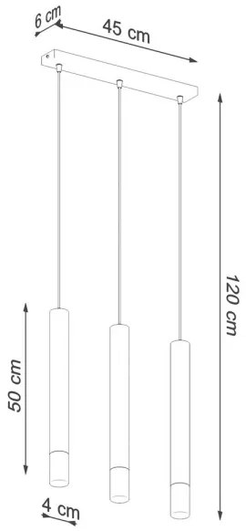 Sollux SL.0959 - Lustr na lanku VIZIER 3xG9/40W/230V bílá