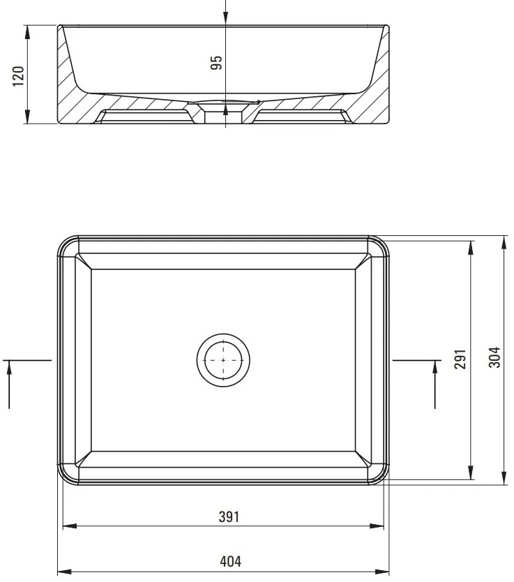 Deante Jasmin, keramické umyvadlo na desku 40x30x12 cm, bílá, DEA-CDJ_6U4S