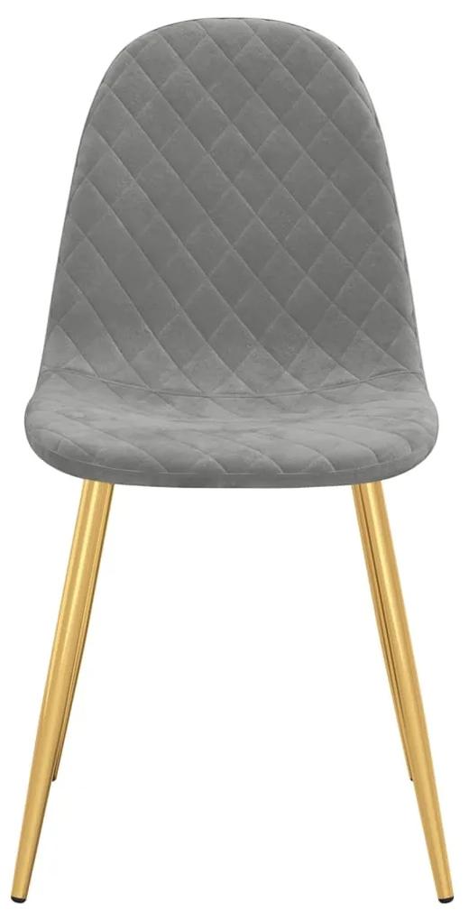 Jídelní židle Haber - 4 ks | světle šedé