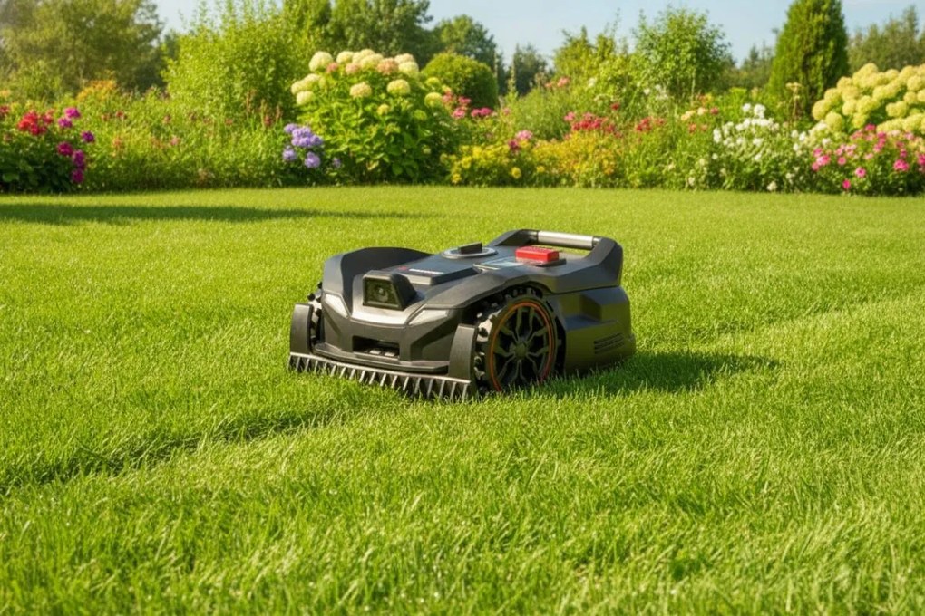 Parkside Perfomance Robotická sekačka na trávu s baterií a nabíječkou PPAMR 1250 A1 Smart & Free