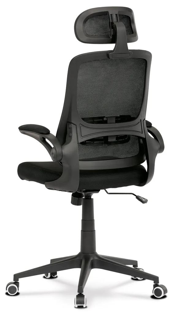 Židle kancelářská, černá mesh, plastový kříž - KA-Q842 BK