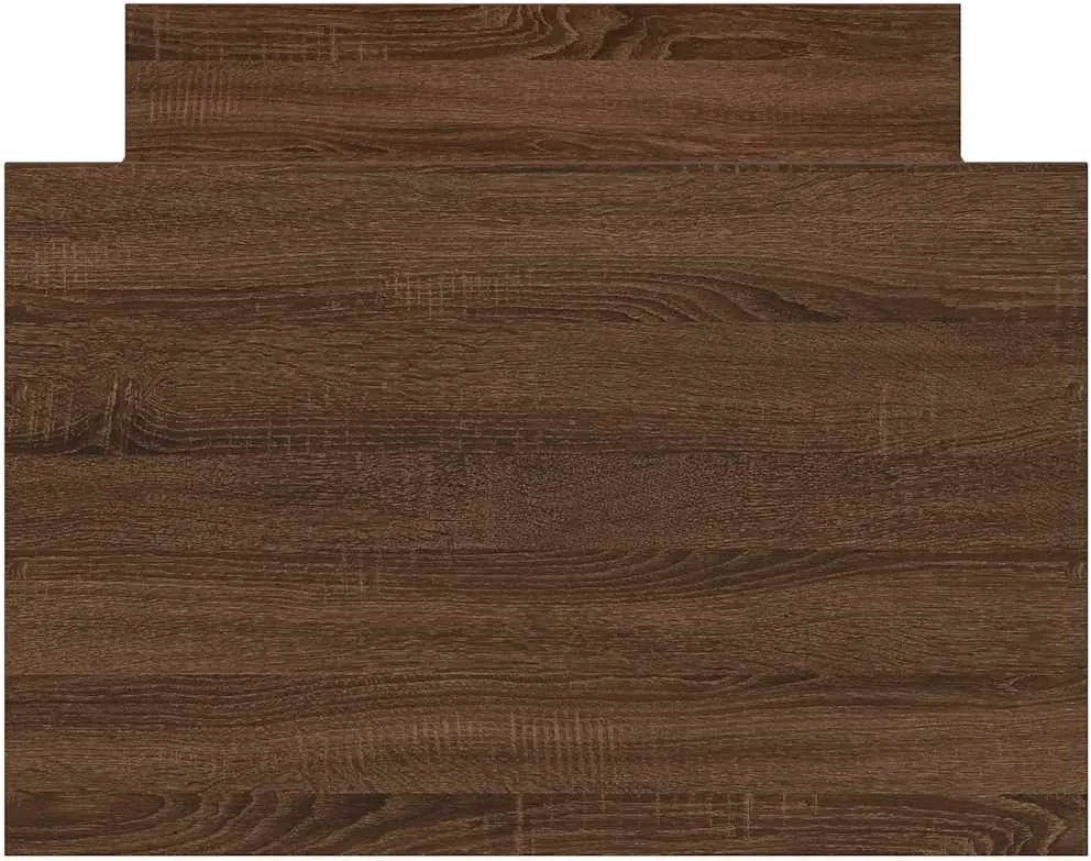 Rám postele s hlavovým a nožním čelem hnědý dub 100 x 200 cm 3203802