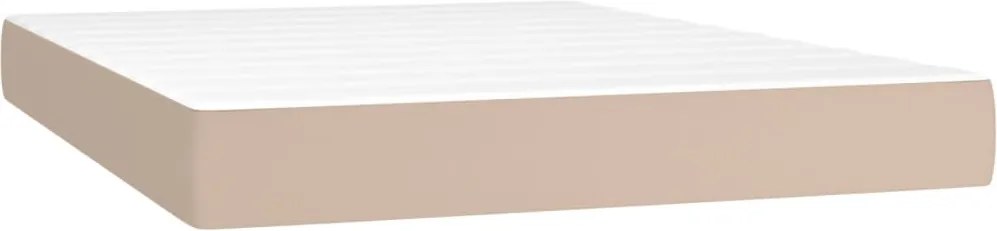 Box spring postel s matrací cappuccino 140x200 cm umělá kůže 3142850