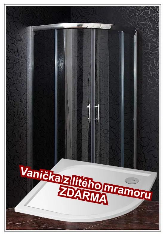 Arttec - BRILIANT 90 clear sprchový kout + vanička litý mramor - SET PAN01179