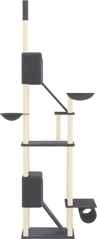 Kočičí strom ke stropu tmavě šedý 277–303 cm 171614