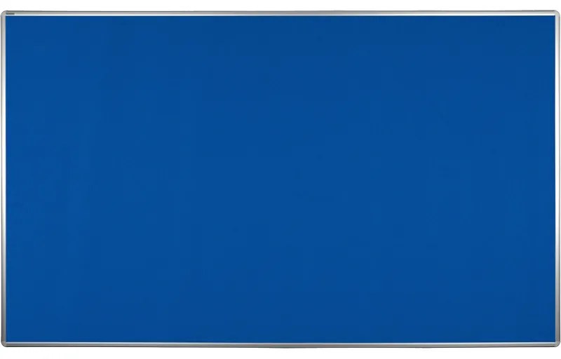 Textilní nástěnka ekoTAB v hliníkovém rámu, 2000 x 1200 mm, modrá
