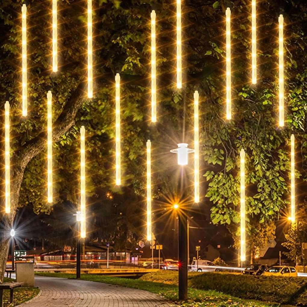 10 Ks vánočních světel Led světelný řetěz s meteorickým deštěm