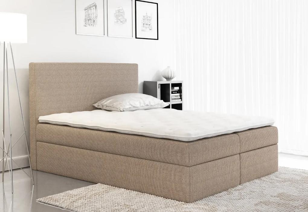 Čalouněná postel BASIC + topper, 200x200, olimp 1