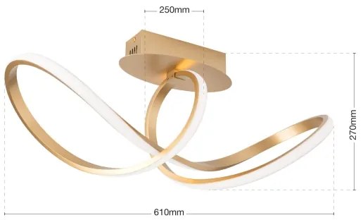 Orion DL 7-694 - LED Stmívatelný přisazený lustr CIRCUS LED/30W/230V zlatá